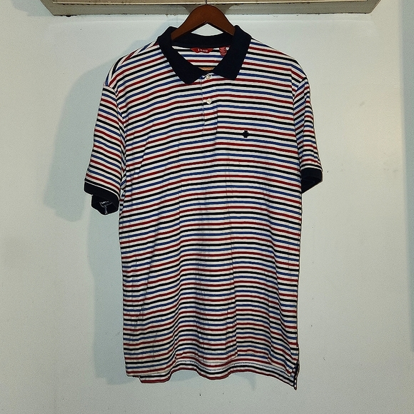 Izod | Shirts | Mens 2xl Izod Red White Blue Polo Shirt | Poshmark